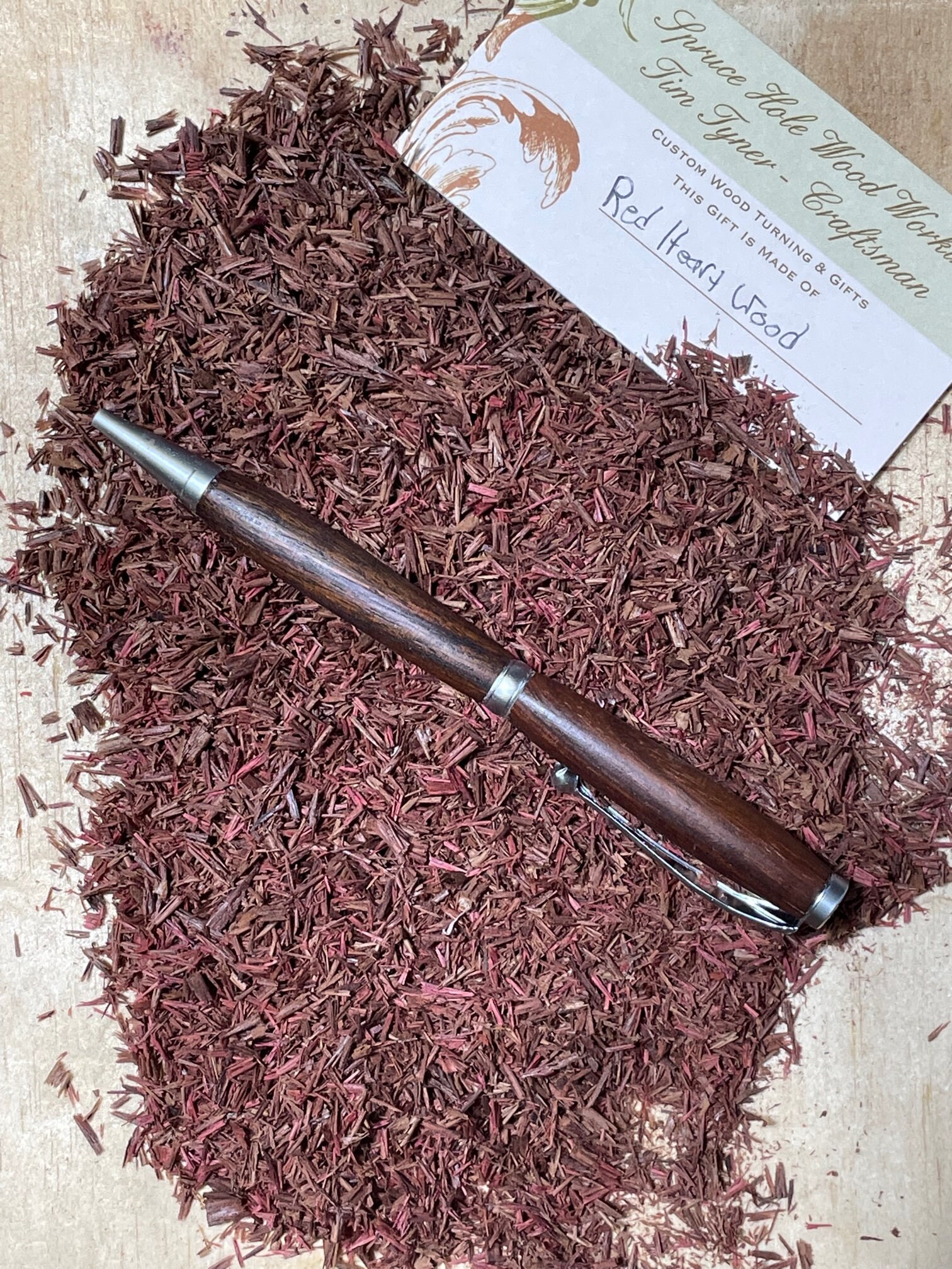 Red Heart Wood Pen - Etsy