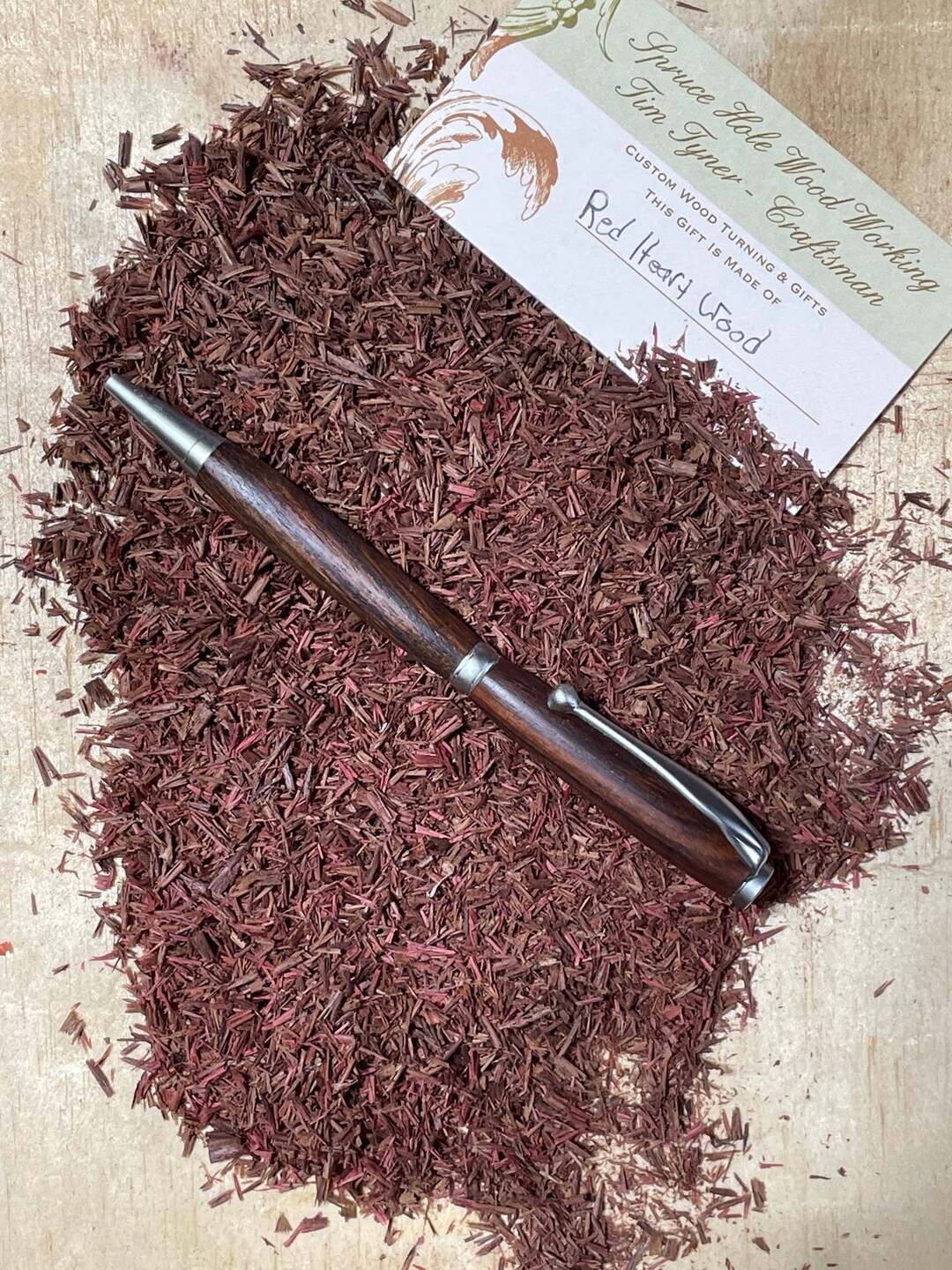 Red Heart Wood Pen - Etsy