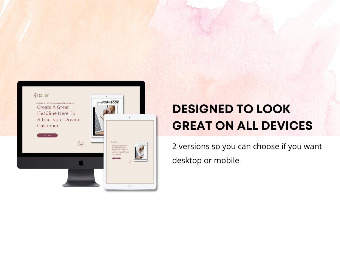 Canva Sales Page Template Canva Landing Page Canva Sales - Etsy