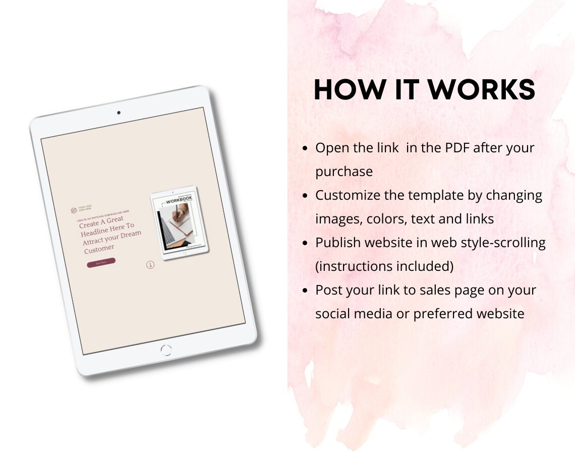 Canva Sales Page Template Canva Landing Page Canva Sales - Etsy