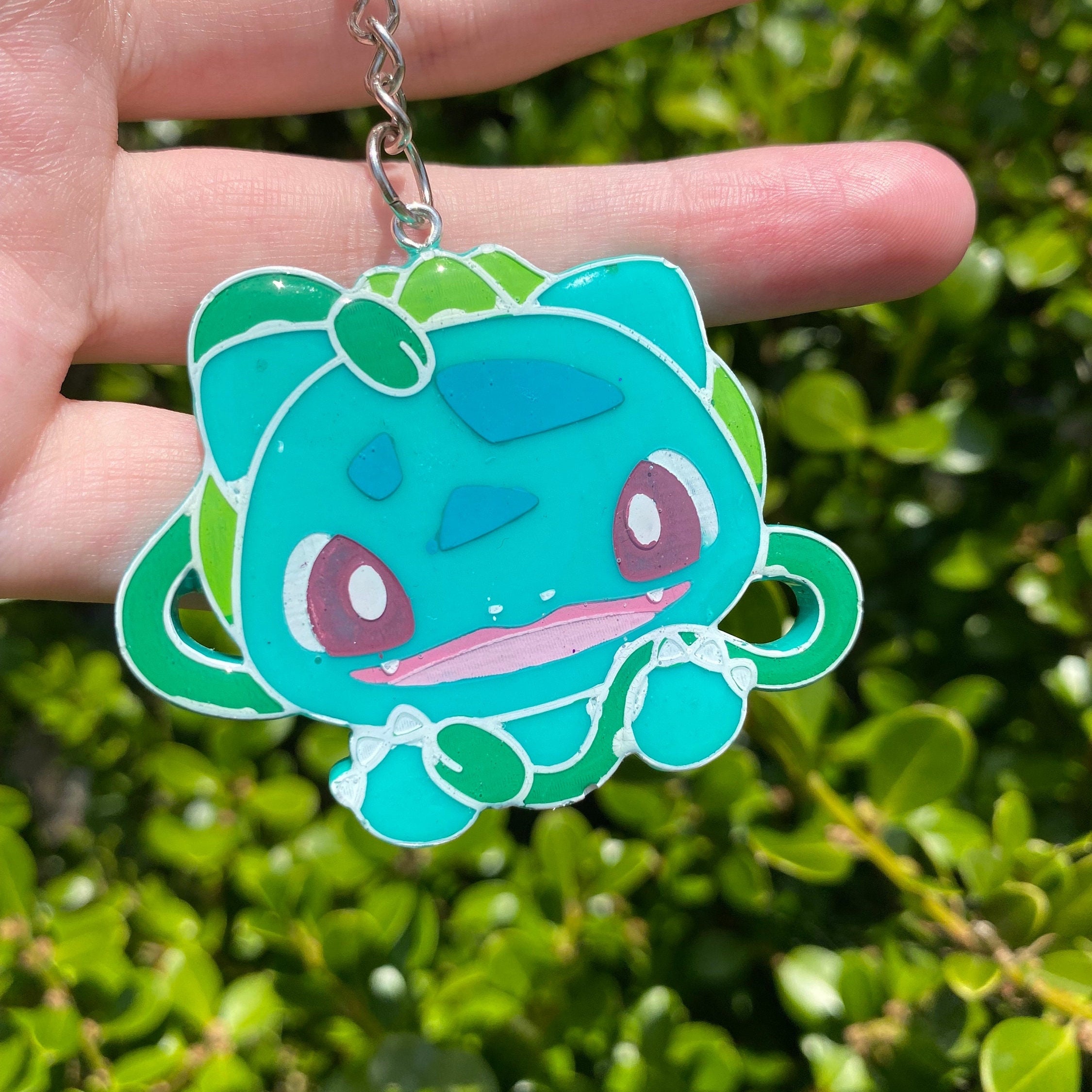 Bulbasaur Keyring Pokemon Grass Pokemon Anime Keychain - Etsy