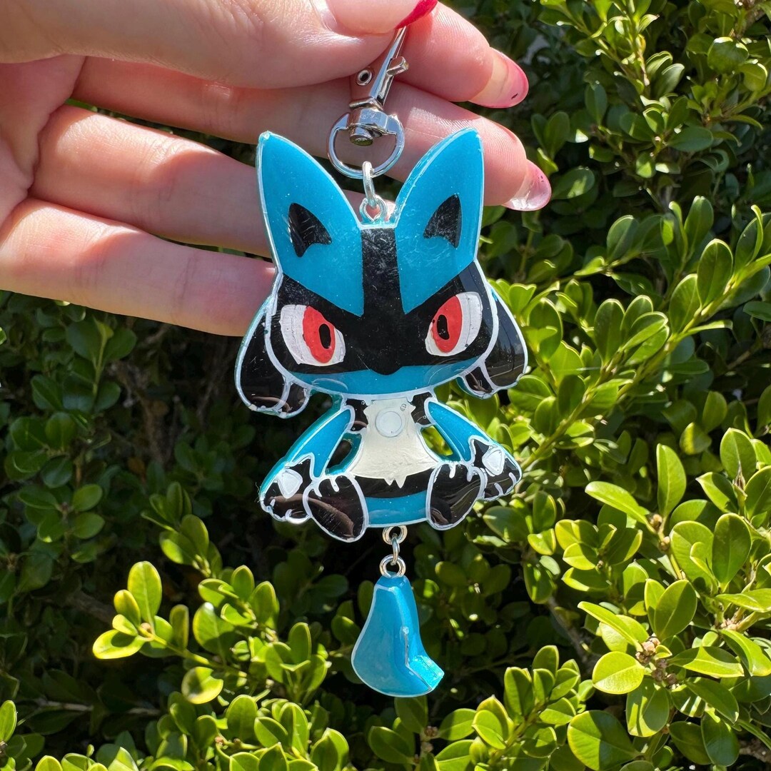 Lucario Pokemon Resin Keychain - Etsy