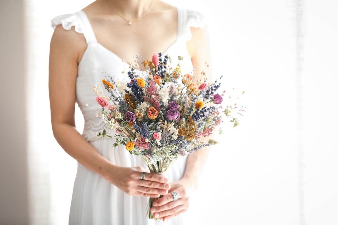 Spring Boho Bouquet L Dried Flowers Bouquet L Wedding Bouquet L Boho ...