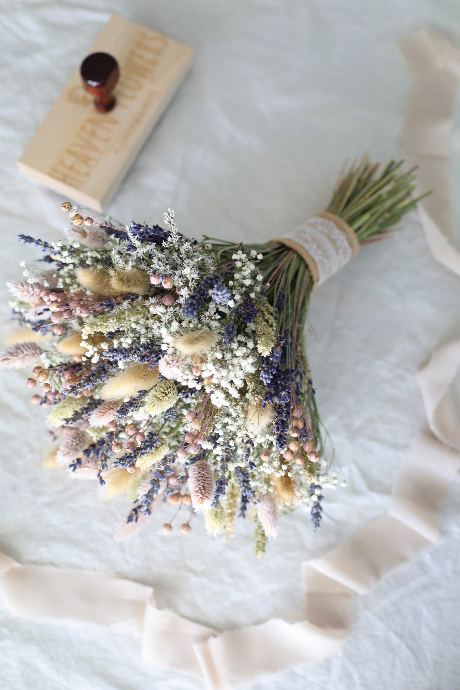 Dried Lavender Bouquet L Bridal Bouquet L Gift for Her | Etsy