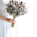 Jewel Boho Bouquet L Purple, Pink & Blue Dried Flowers Bridal Bouquet L ...