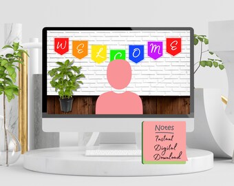 Virtual Teacher Background, Digital Backdrop for Zoom, Microsoft Teams ...