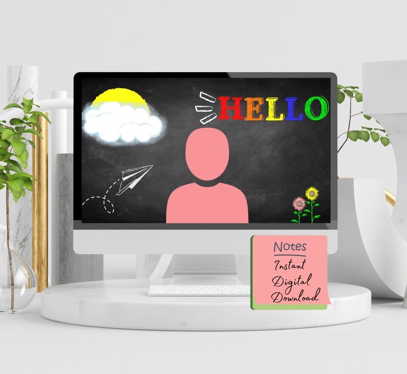 Virtual Teacher Background, Digital Backdrop for Zoom, Microsoft Teams ...