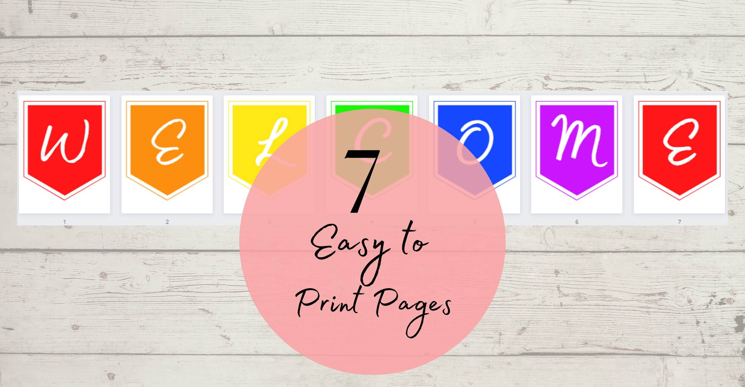 Printable Rainbow Welcome Flag Banner, Use for Classroom, Home, Party ...