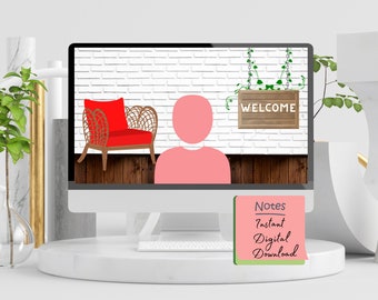 Virtual Teacher Background, Digital Backdrop for Zoom, Microsoft Teams ...