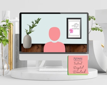 Virtual Teacher Background, Digital Backdrop for Zoom, Microsoft Teams ...