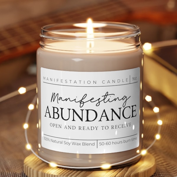 Abundance and Manifestation Candle - Etsy