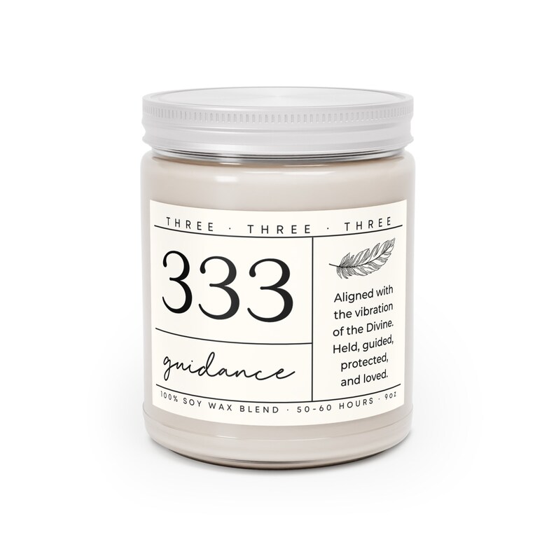333 Angel Number Candle 333 Candle Intention Candle - Etsy