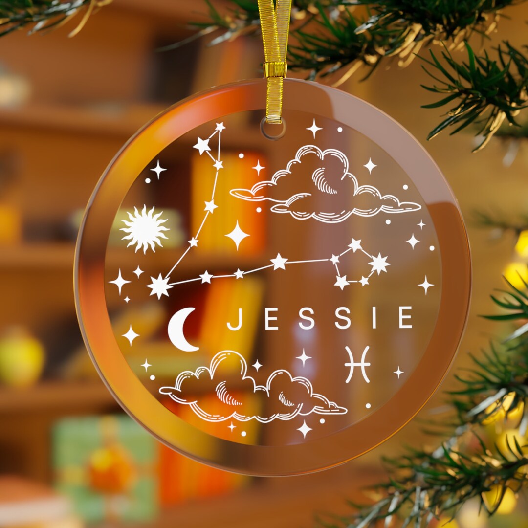 Personalized Pisces Christmas Ornament, Pisces Ornament, Pisces ...