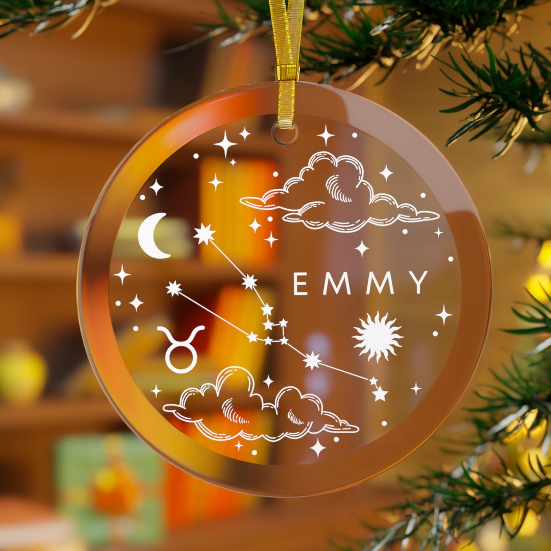 Personalized Taurus Christmas Ornament, Taurus Ornament, Taurus ...
