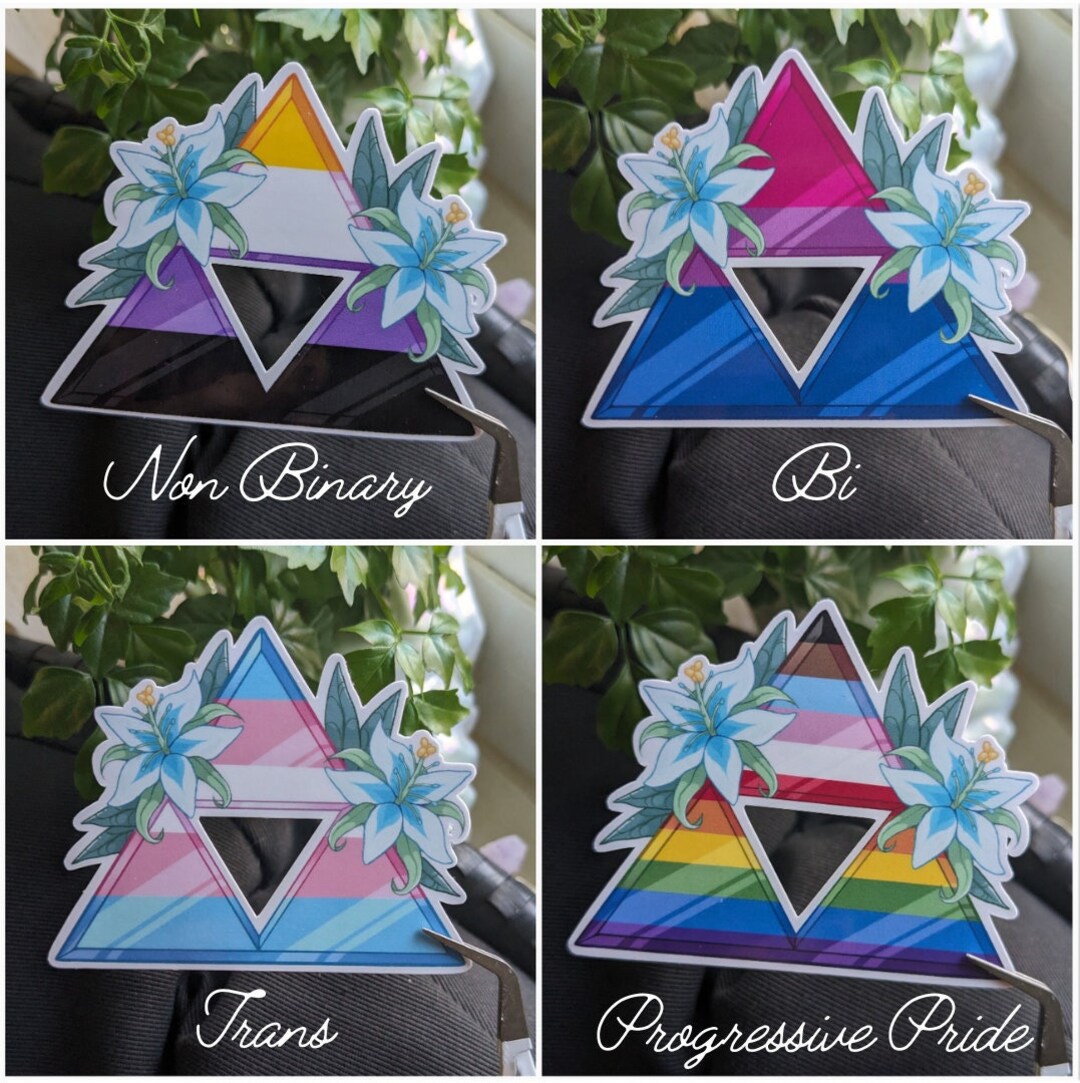 Pride Flag Triforce Glossy Sticker - Etsy