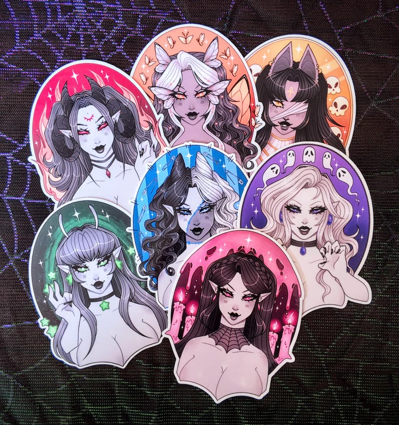 Rainbow Monster Girls Glossy Stickers - Rainbow Series 2025 - Sold Individually or as A Set - Etsy