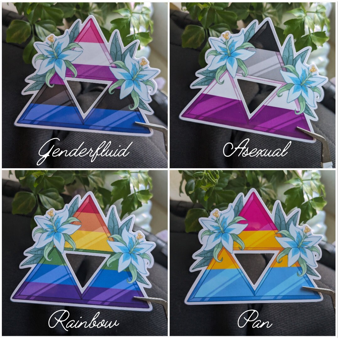 Pride Flag Triforce Glossy Sticker - Etsy