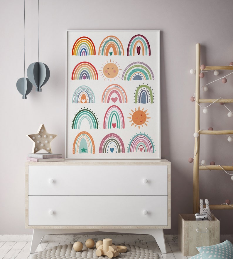 Watercolor Boho Rainbows | Boho Rainbow Clipart | Pastel Rainbow | Boho ...