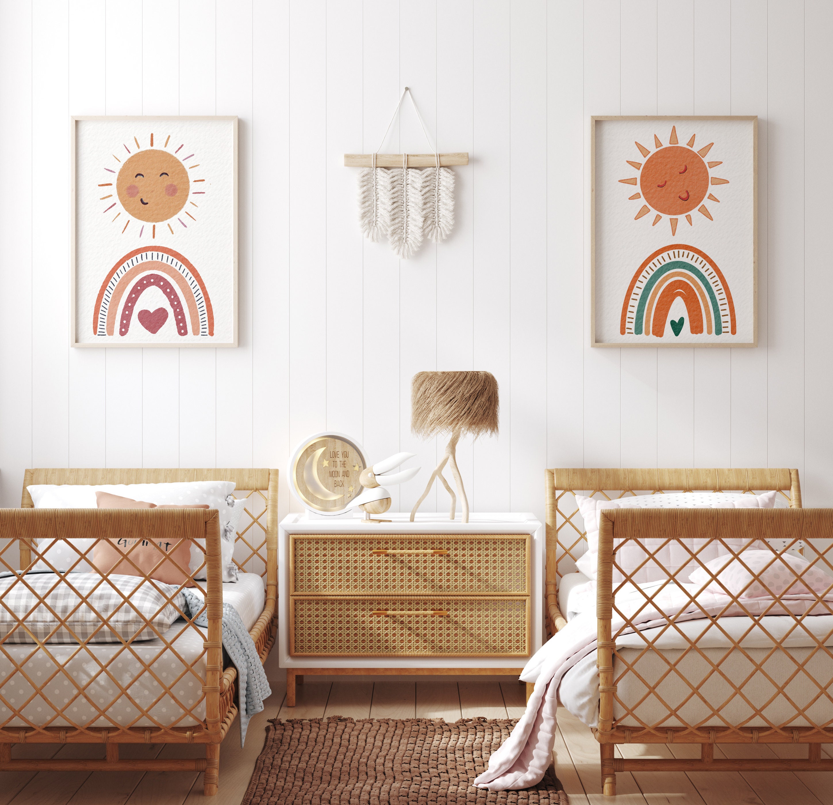 Watercolor Boho Rainbows | Boho Rainbow Clipart | Pastel Rainbow | Boho ...