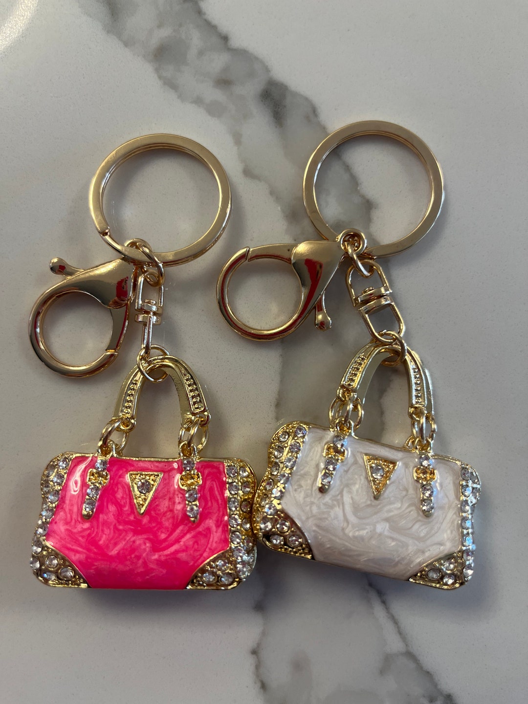 Designer Purse Keychain - Etsy