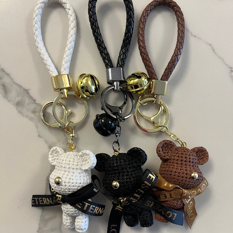 Teddy Bear Keychain - Etsy