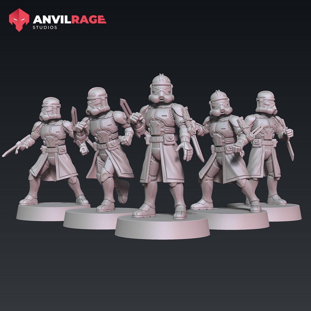 REPLICATOR ASSASSINS Matched to Star Wars Legion Scale Stromtrooper - Etsy