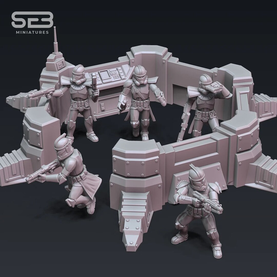 Clone Commanders Modular Kit Figures Matched to Star Wars Legion - Etsy ...