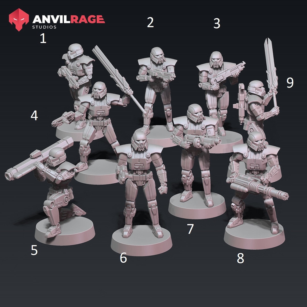 TERROR TROOPERS Matched to Star Wars Legion Scale Stromtrooper - Etsy