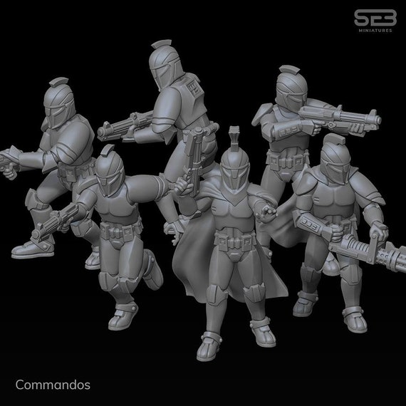 Toys Republic Elite Commandos matched to Star Wars Legion Scale Role ...