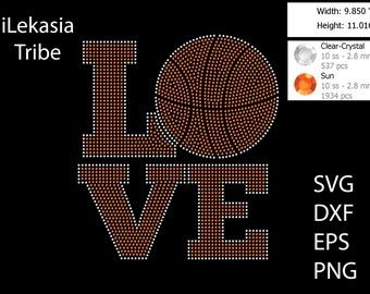 Basketball Rhinestone Template SVG | DXF | Cricut, Silhouette | (1038 ...