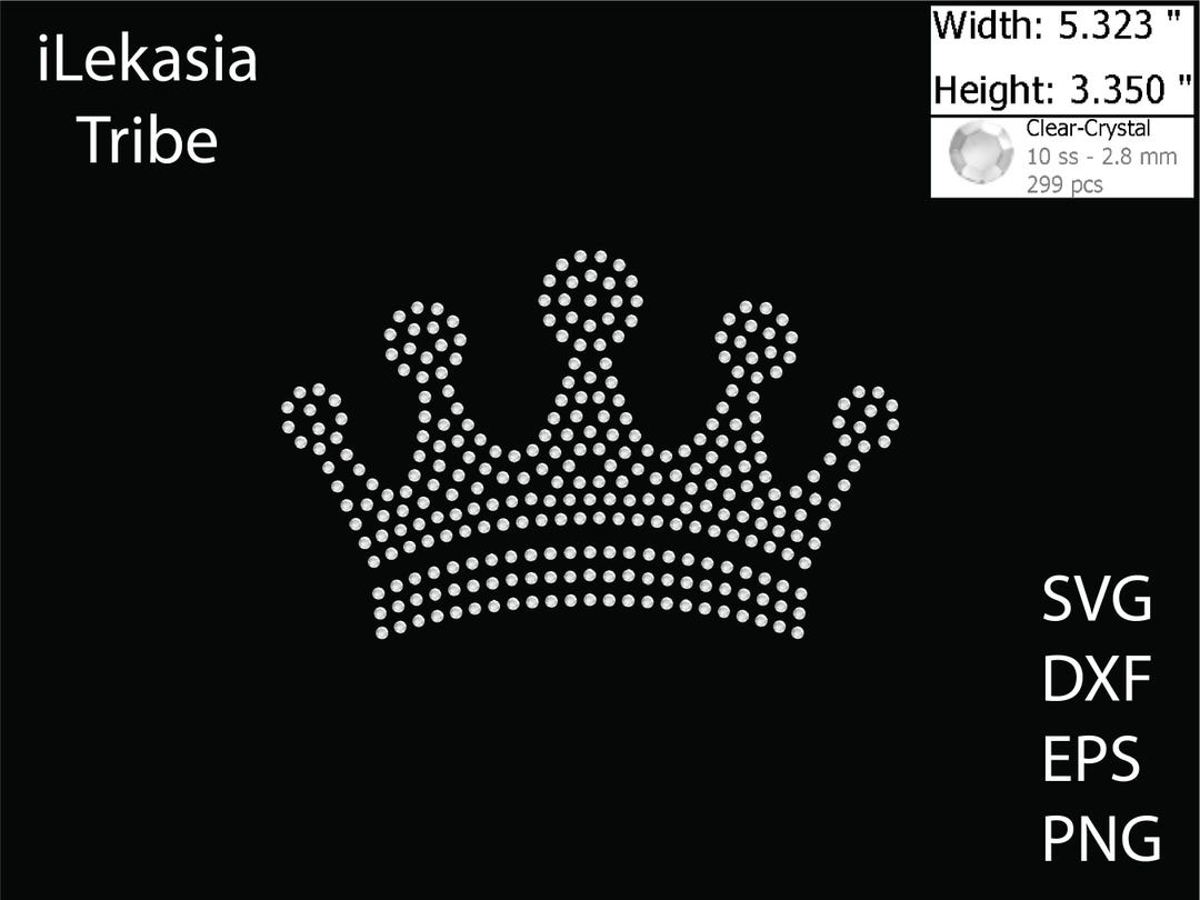 Crown Rhinestone Template SVG | DXF | Cricut, Silhouette | (2179) - Etsy