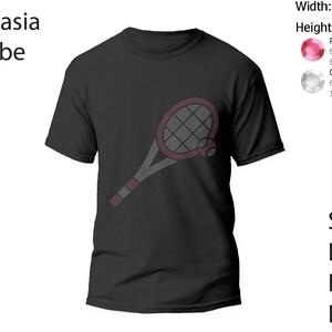 Tennis Racket Rhinestone Template SVG | DXF | Cricut, Silhouette ...