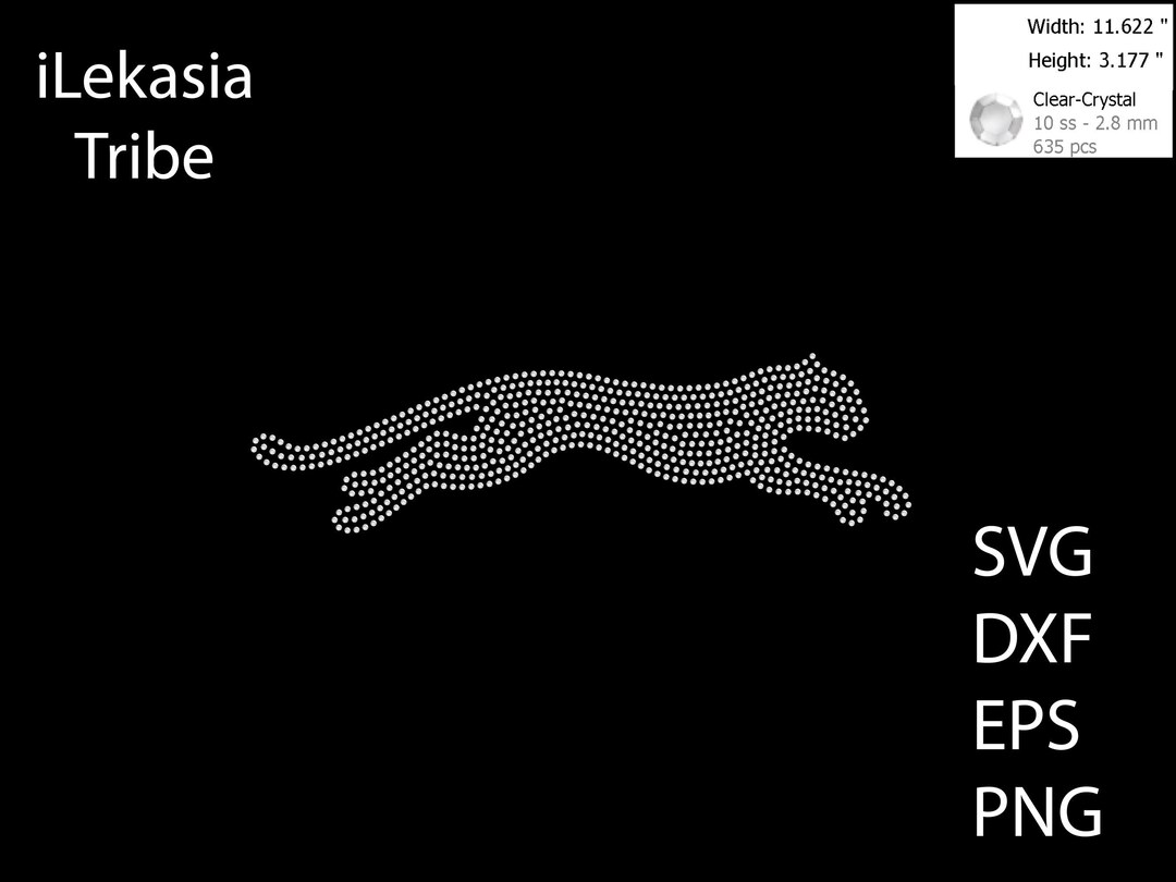 Cheetah Rhinestone Template SVG | DXF |EPS| Cricut, Silhouette | (1470 ...