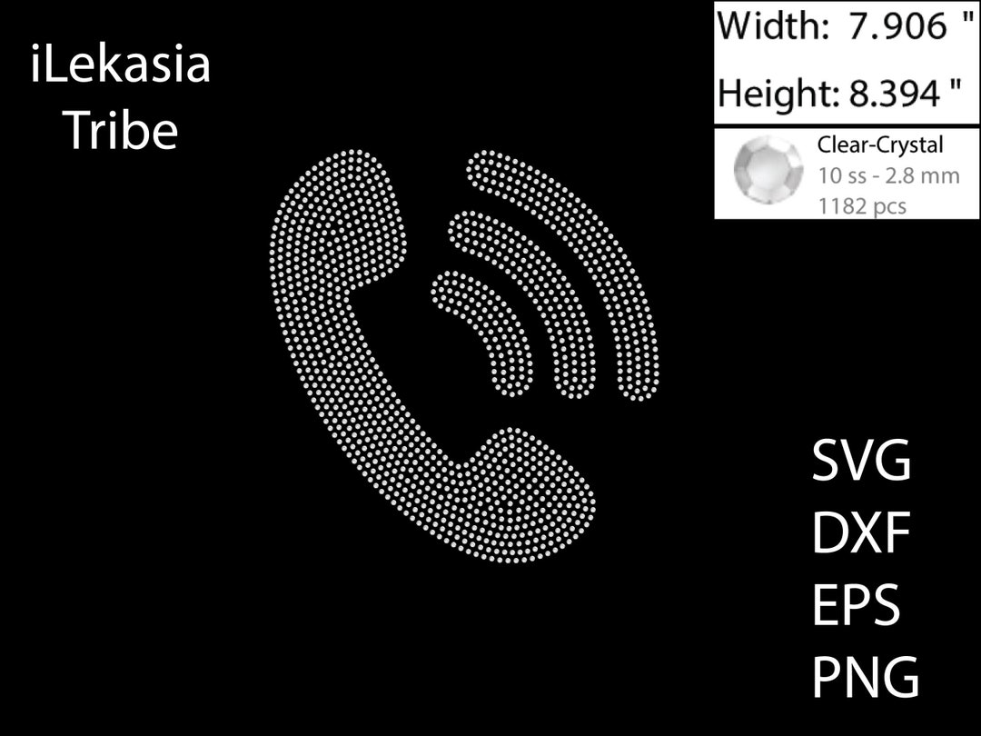 Telephone Rhinestone Template SVG | DXF | EPS Cricut, Silhouette ...