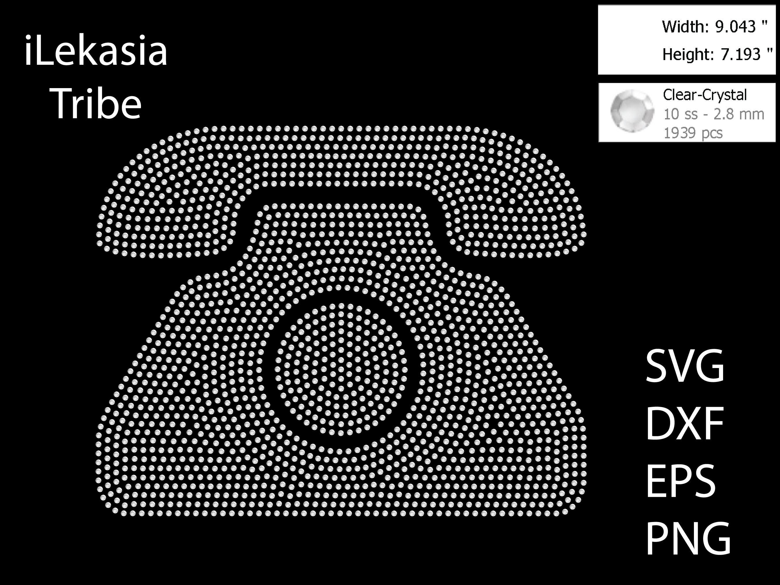 Rotary Phone Rhinestone Template SVG DXF EPS Cricut - Etsy