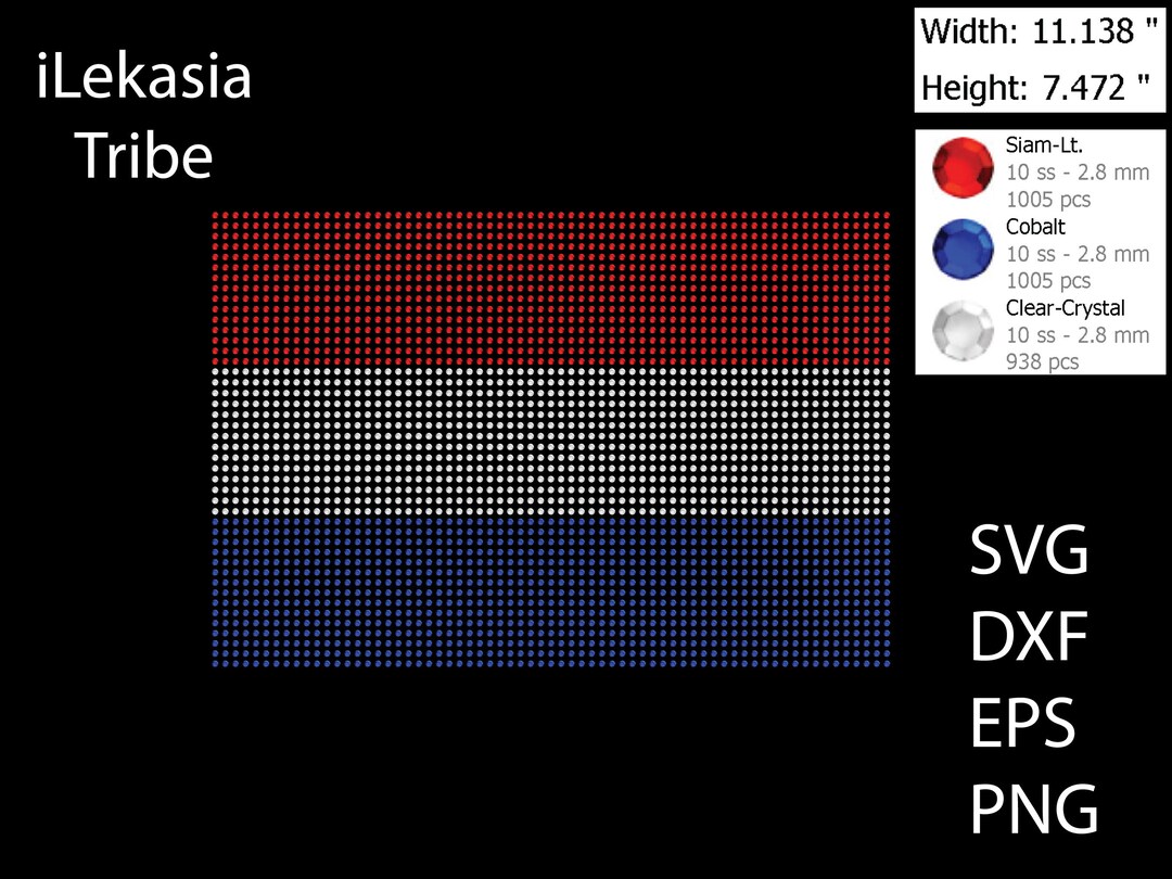 Netherlands Flag Rhinestone Template SVG | DXF |EPS Cricut, Silhouette ...