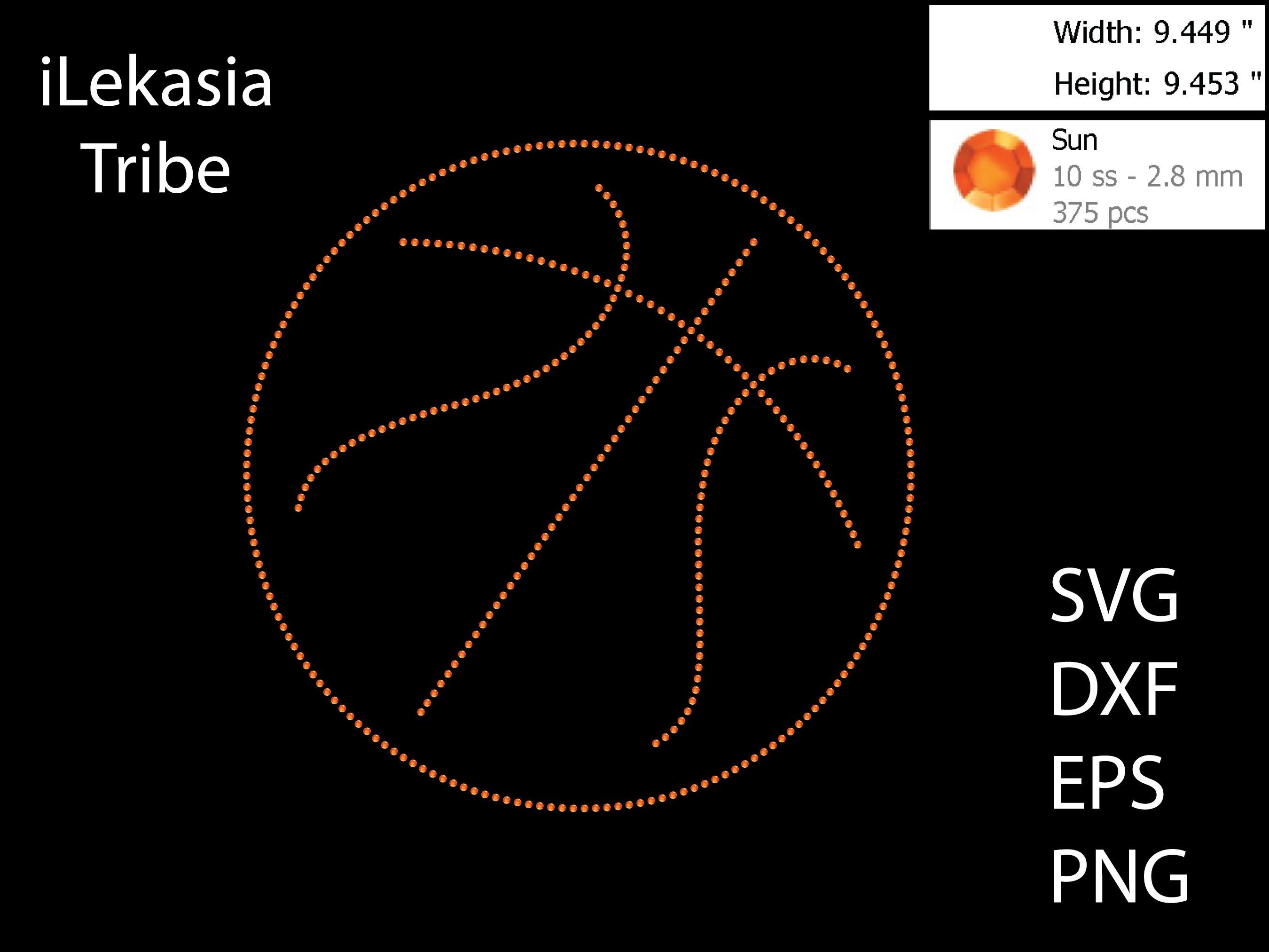 Basketball Rhinestone Template SVG DXF Cricut, Silhouette 1565/1566 - Etsy