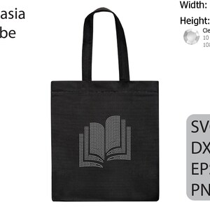 Book Pages Rhinestone Template SVG | DXF | EPS | Cricut, Silhouette ...
