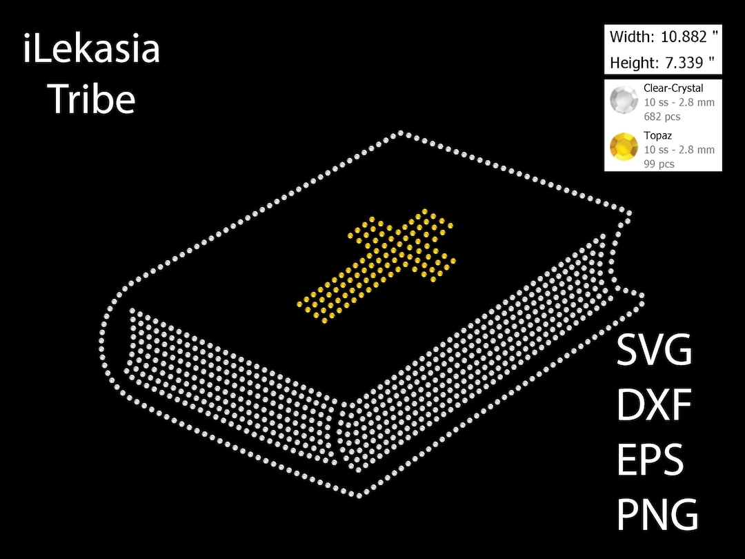 Bible Rhinestone Template SVG | DXF | EPS | Cricut, Silhouette | (1282 ...