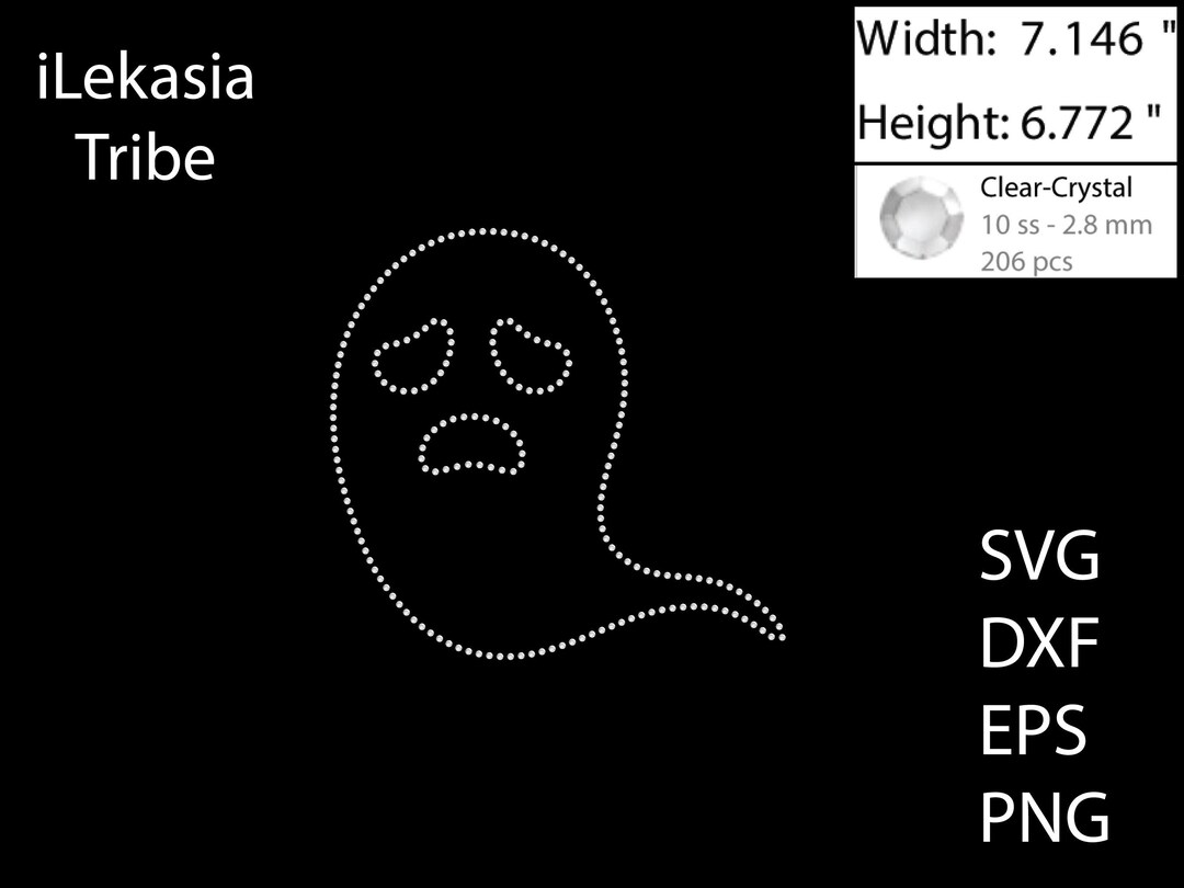 Ghost Face Rhinestone Template SVG | DXF | EPS Cricut, Silhouette ...