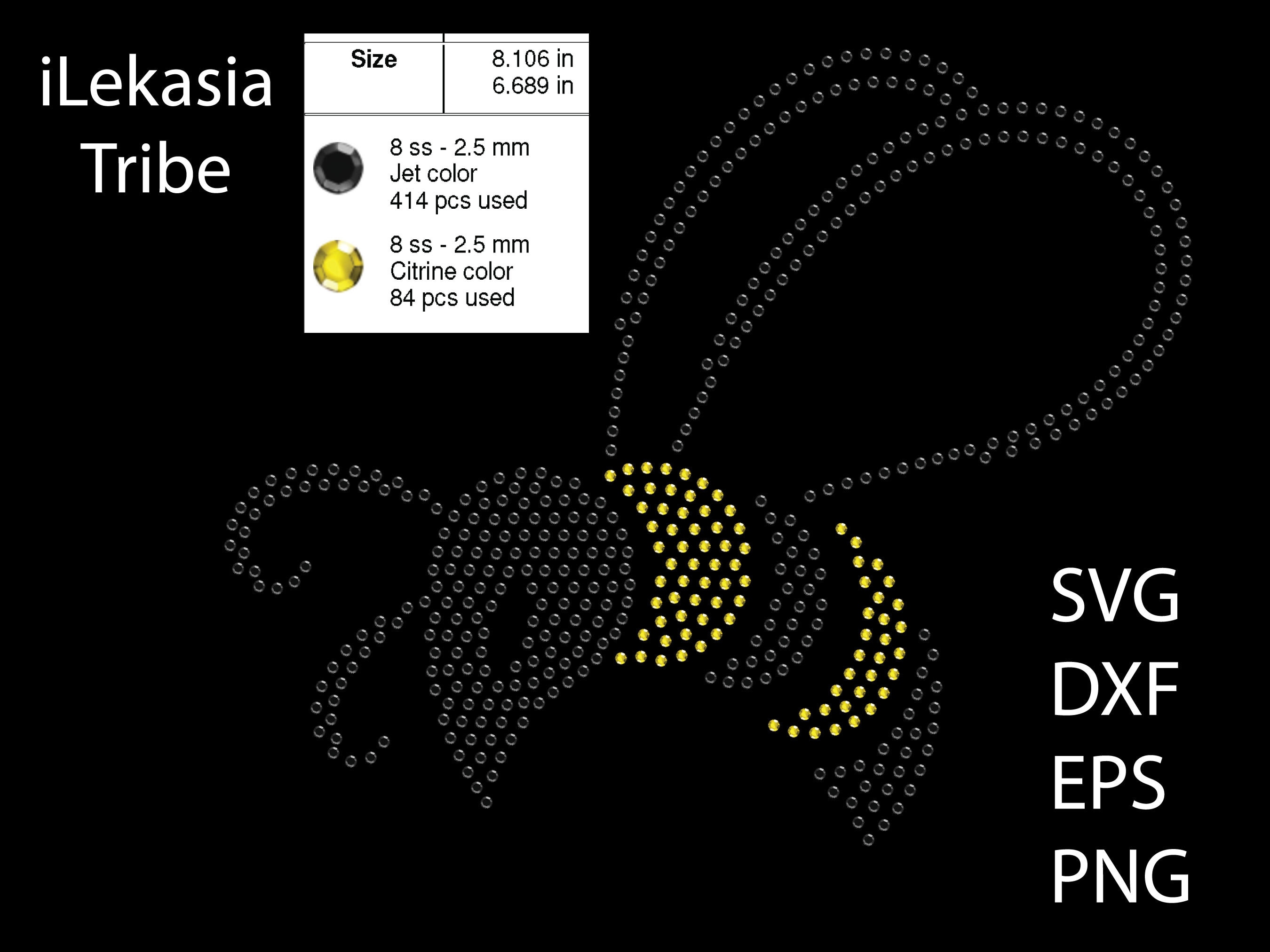 Bee Rhinestone Template SVG DXF Cricut, Silhouette Bee 1011 - Etsy