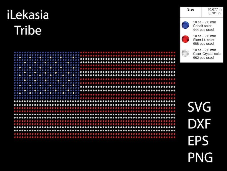 American Flag | Rhinestone Template SVG | DXF |EPS Cricut, Silhouette ...
