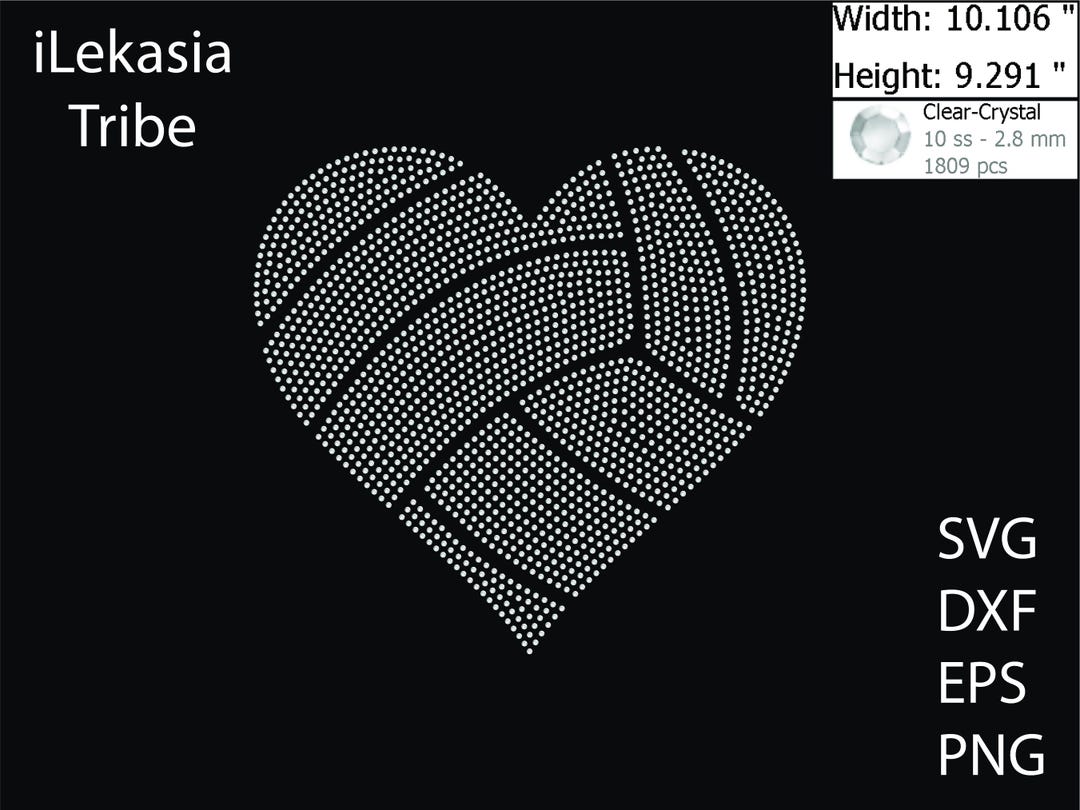 Volleyball Rhinestone Template SVG | DXF | Cricut, Silhouette | (2217 ...