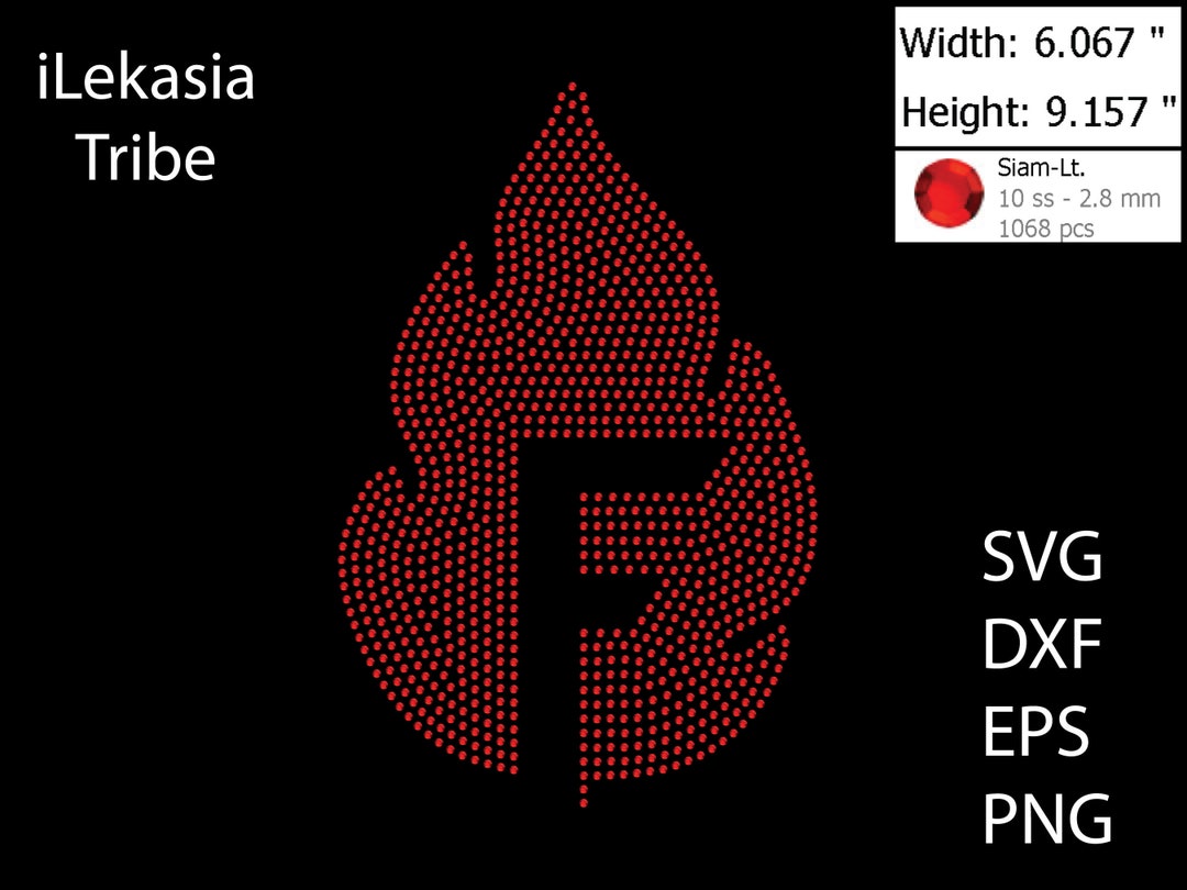 Fire Flames Rhinestone Template SVG | DXF | Cricut, Silhouette | (1693 ...