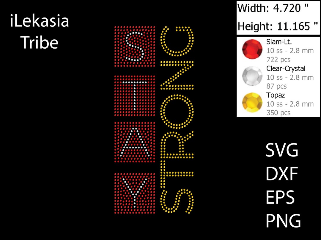 Stay Strong Rhinestone Template SVG | DXF | EPS | Cricut, Silhouette ...