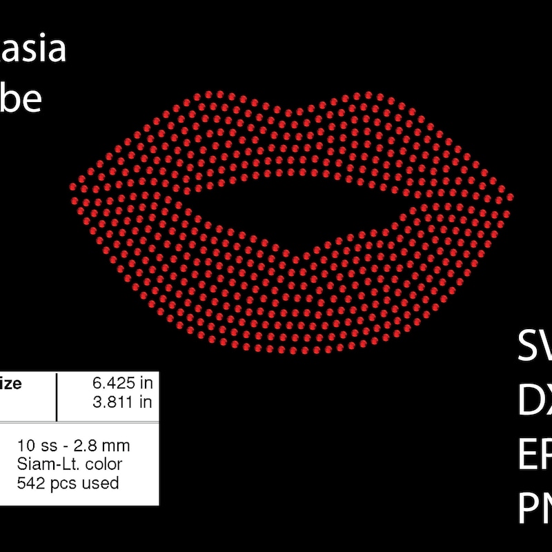 Rhinestone Lips - Etsy