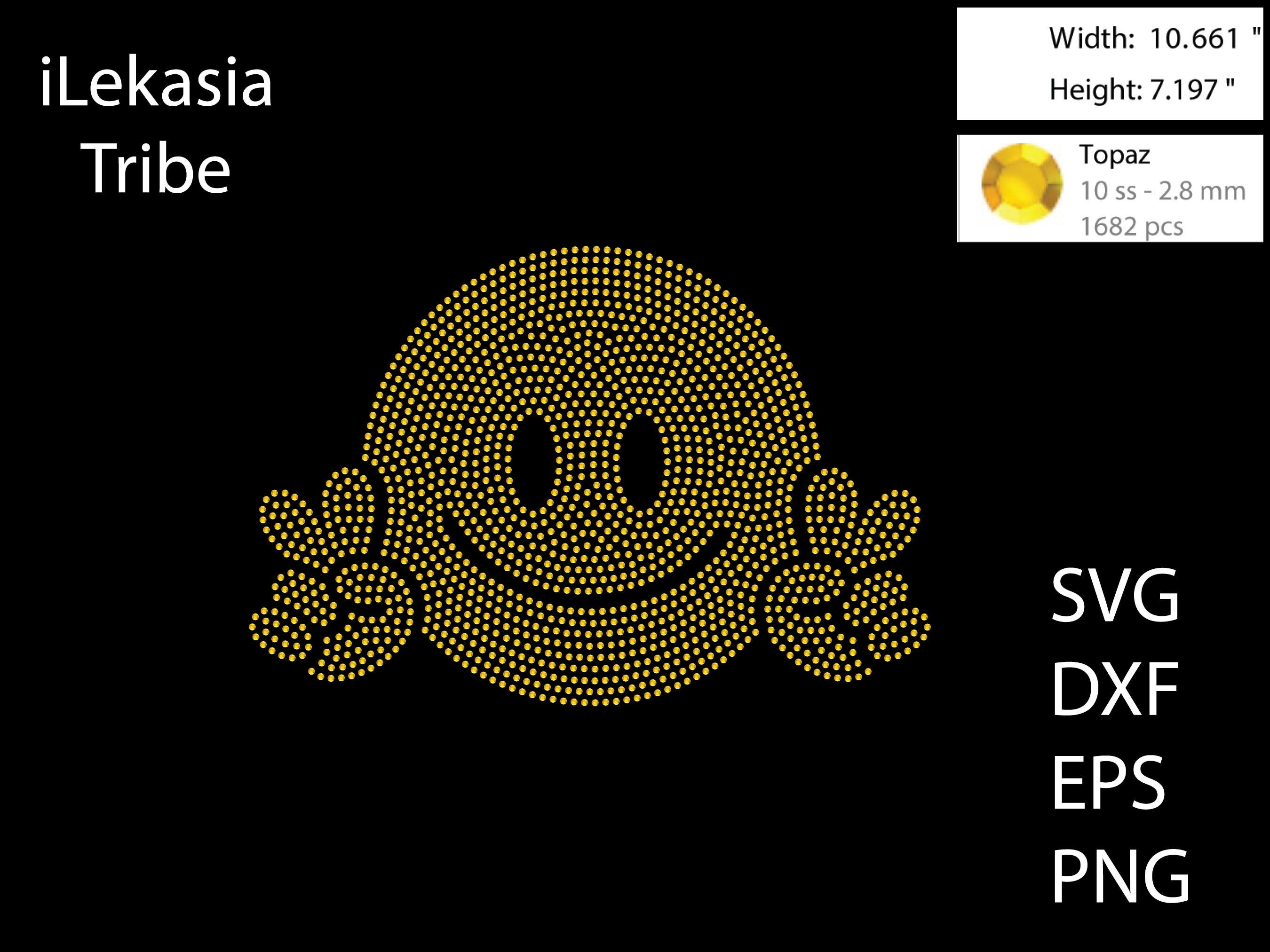 Smiley Face Rhinestone Template SVG DXF Cricut, Silhouette 1532 - Etsy