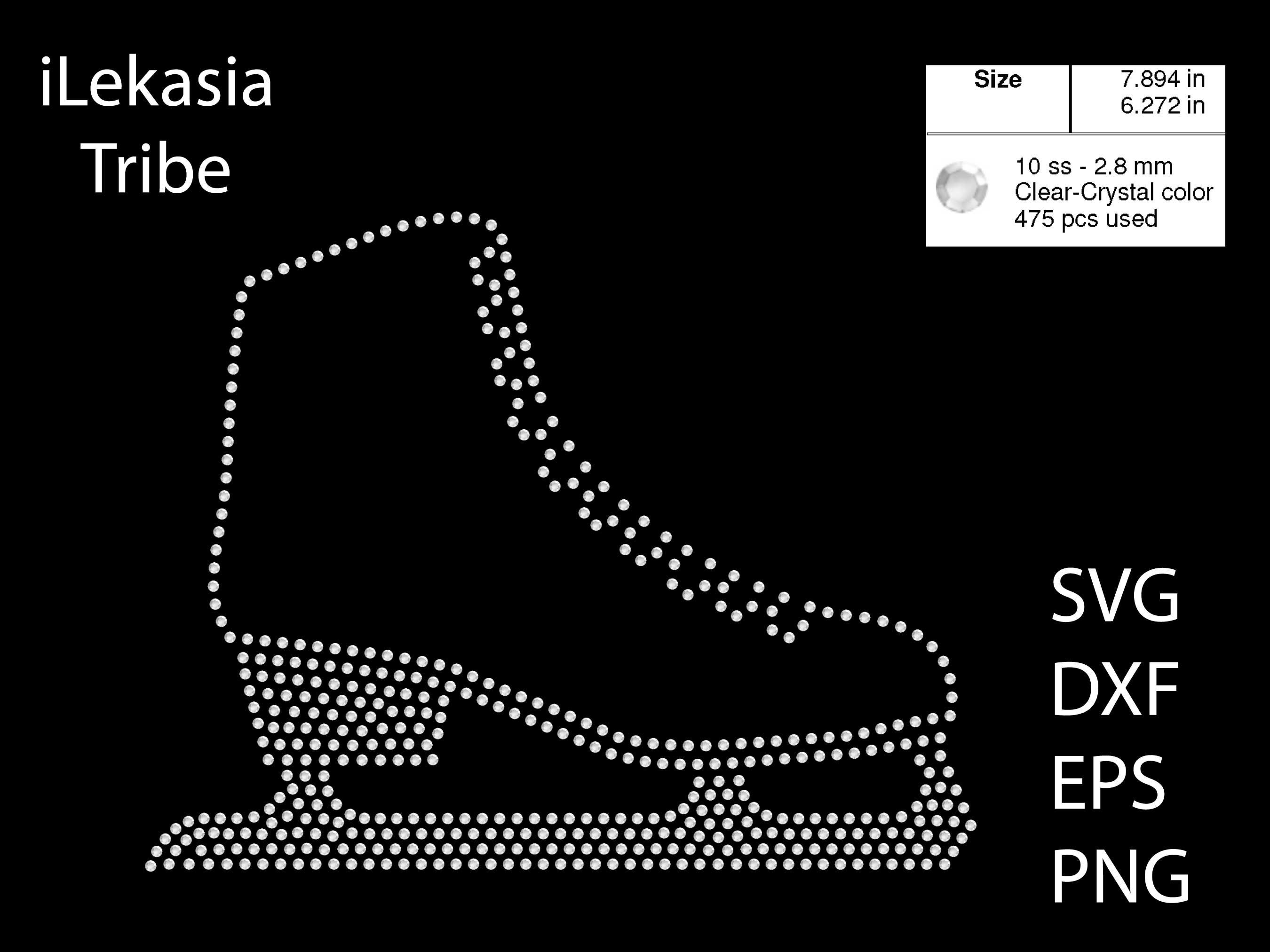 Ice Skate Rhinestone Template SVG | DXF | Cricut, Silhouette | (1112 ...