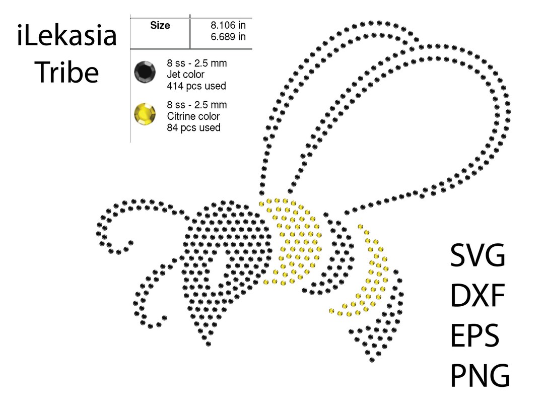 Bee Rhinestone Template SVG | DXF | Cricut, Silhouette | Bee (1011) - Etsy