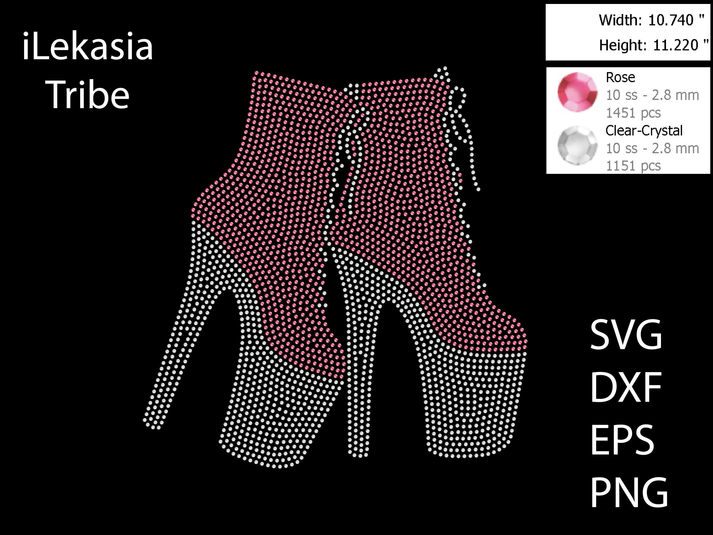 Dancing Shoes Rhinestone Template SVG | DXF | Cricut, Silhouette ...